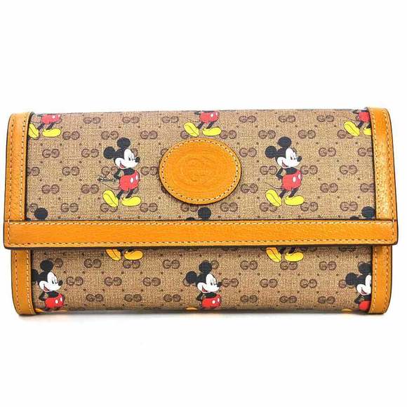 Gucci | Bags | Gucci Mini Gg Supreme Disney Mickey Mouse Wallet Canvas ...